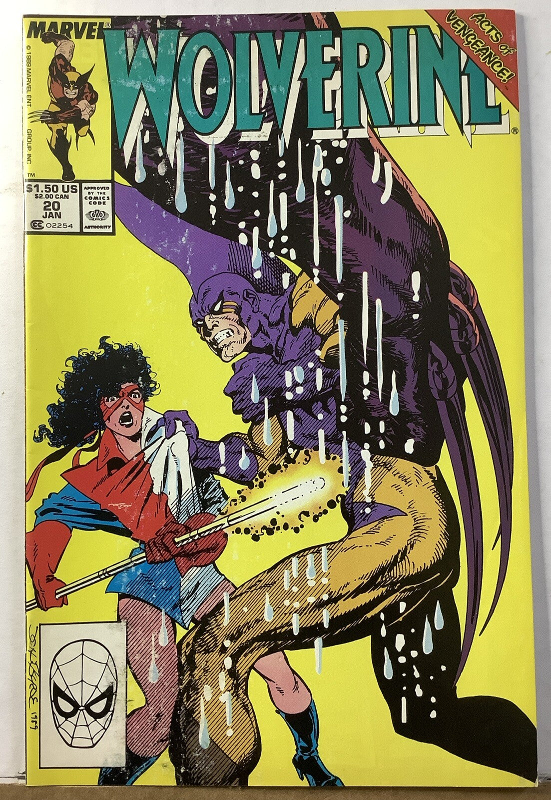 Wolverine #20 (1990) Direct Edition — John Byrne Art, Tiger Shark ...
